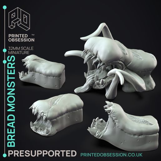 🍞 Bread Monsters - Possessed Bakery - PRESUPPORTED - Illustrated and ...