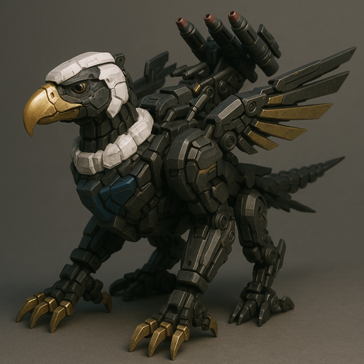 🦅 Mecha Eagle – Robotic Bird Zoid Style 3D Printable Model・Archivo STL ...