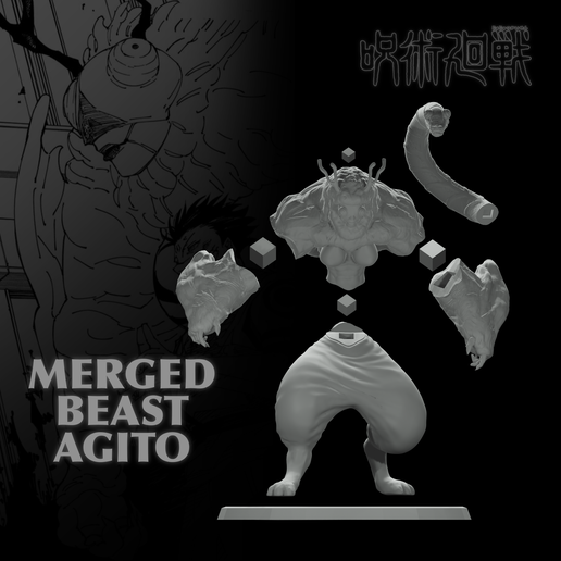 💬 Merged Beast Agito JJk・ STL File for 3D printing・Cults