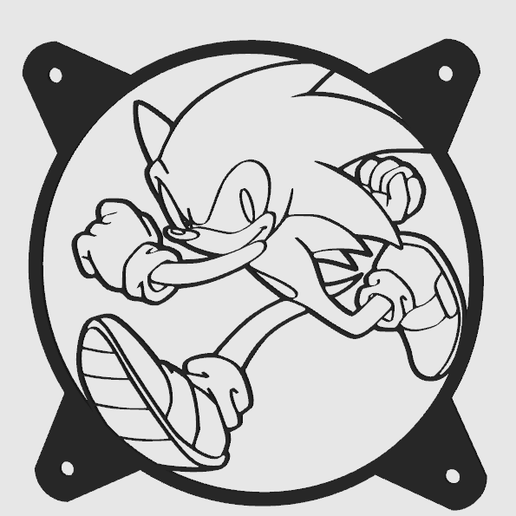 🐉 FAN COVER sonic CUBIERTA DE VENTILADOR FAN GRILL 120MM・ 3MF File for ...