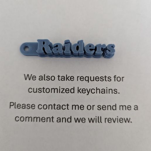 STL file Las Vegas Raiders Keychain 🗝️ ・Model to download and 3D print ...