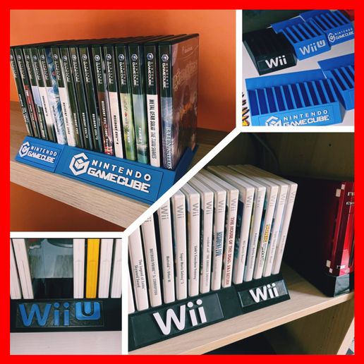 🐉 ALL HOLDERS: GAMECUBE + WII + WII U. GAME HOLDER (EASY PRINT)・ STL ...