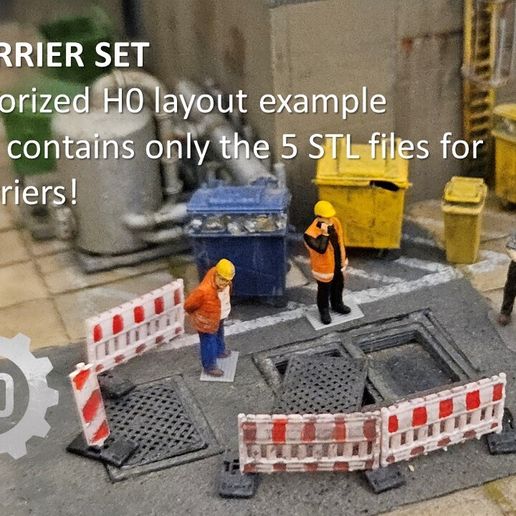🚧 1 /87 H0-Scale - Barriers Set - Resin printable 3D print model・ STL ...