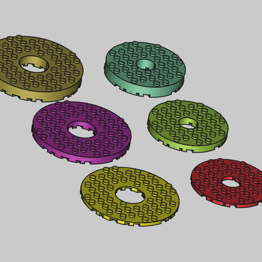 🏗️ Round building blocks 8x8, 10x10 in H1-H3 (special format)・ STL File ...