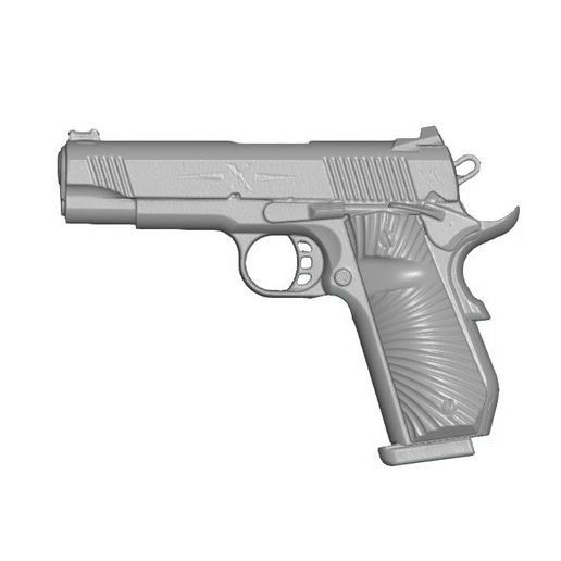🔫 Tisas ZIG 1911 C10 Compact 10mm Auto pistol handgun bluegun hires real size scan・ STL File for ...