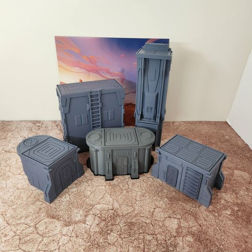 ⭐ Star Wars Shatterpoint - Outpost: Cor-Compat - Buildings Set 1 - With ...