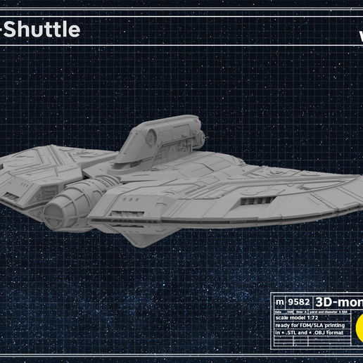 🚢 T-6 Jedi Shuttle Ahsoka ship from Star Wars・ 3D File for 3D printing ...