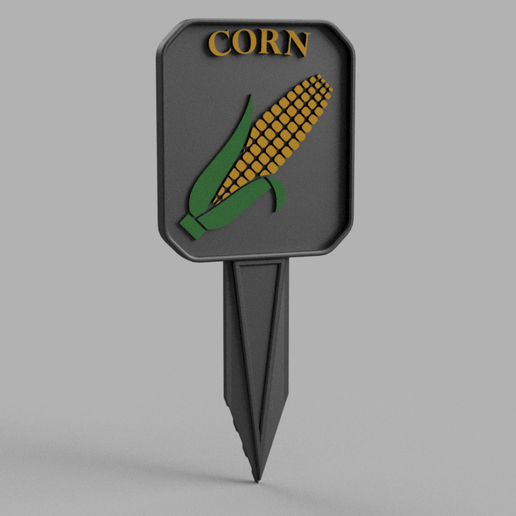 STL file Gardening Identification Stake - Corn 🪪 ・3D print model to download・Cults