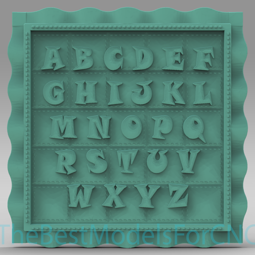 3D file 3D Model STL File for CNC Router Laser & 3D Printer Alphabet 📁 ...