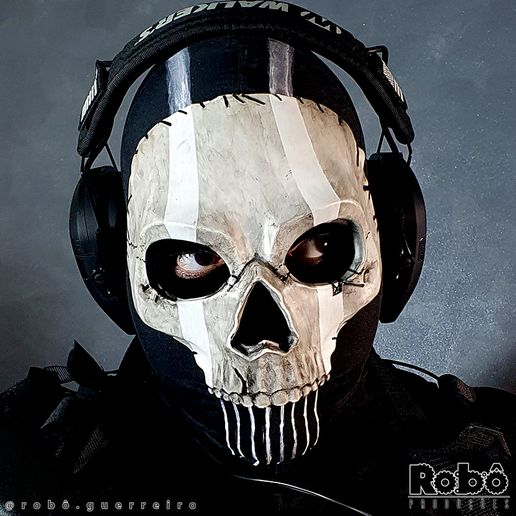 👻 GHOST MASK MW2 SIMON RILEY - CALL OF DUTY - MODERN WARFARE - 3 ...