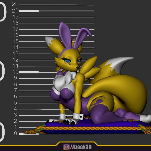 🐉 Renamon - Bunnysuit Collection With NSFW variant・ 3D File for 3D printing・Cults