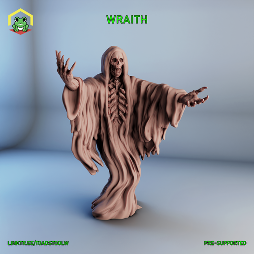 👻 Wraith - STL - RPG MINIATURE・Free STL File for 3D printing・Cults
