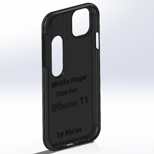 📱 iPhone 11 - Sliding Middle Finger Case・ STL File for 3D printing・Cults