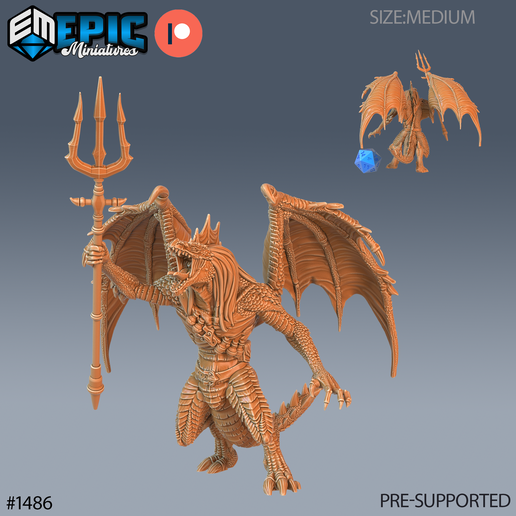 3D file Draconic Demon Green Set ‧ DnD Miniature ‧ Tabletop Miniatures ...