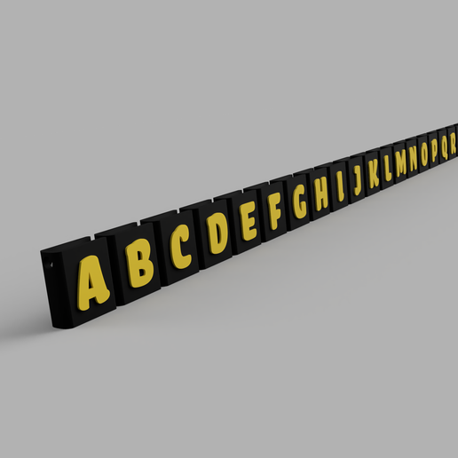 STL file Library of Letters - Alphabet Mini Book Keychain Collection ...