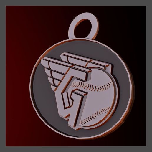 🗝️ MLB Cleveland Guardians keychain Badge Printable and renderable・ 3D ...