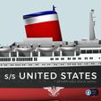 🌊 SS United States Ocean Liner・ STL File for 3D printing・Cults