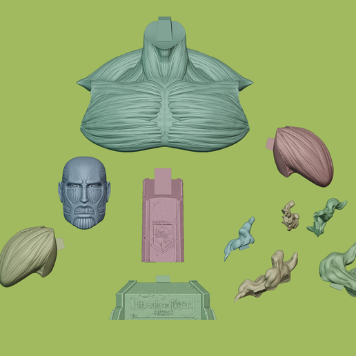 👤 Attack on Titan/Titan Colossal Bust・ STL File for ・Cults
