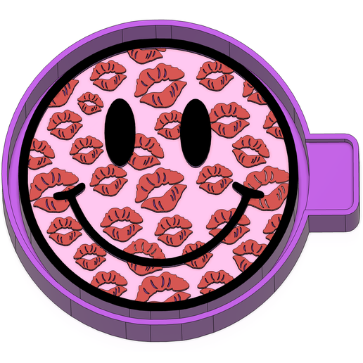 👄 Smiley face with lips Freshie STL Mold Housing・ STL File for 3D ...