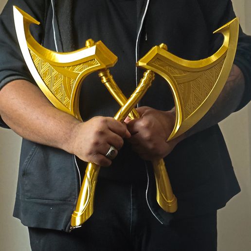 🎮 Marvel Rivals: Angela's Axes of Ichors Prop・Free STL File for 3D ...