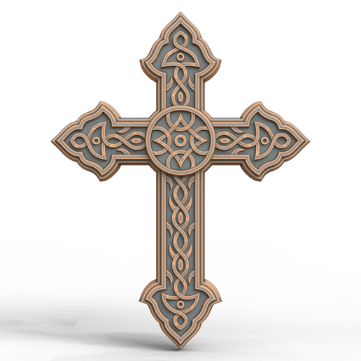 📁 3D Model STL File for CNC Router Laser & 3D Printer 0210. Cross・文件用于 ...