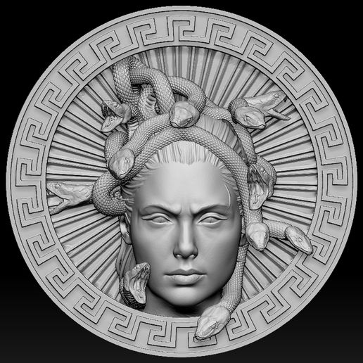 💍 Versace Medusa Pendant 3D print model・ STL File for 3D printing・Cults