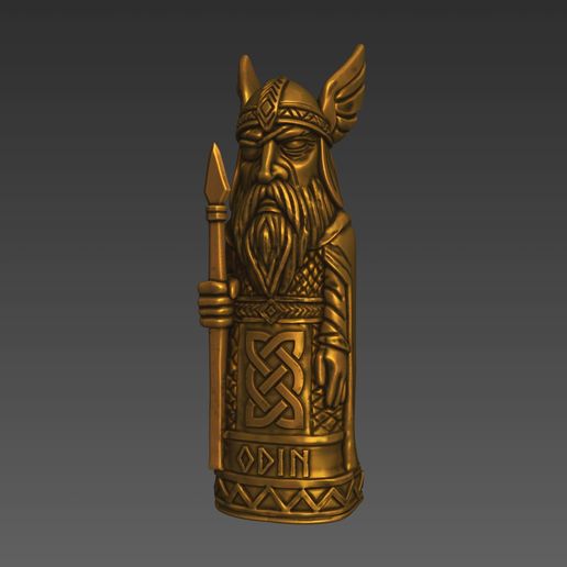 🗿 Odin totem style statue・ STL File for 3D printing・Cults