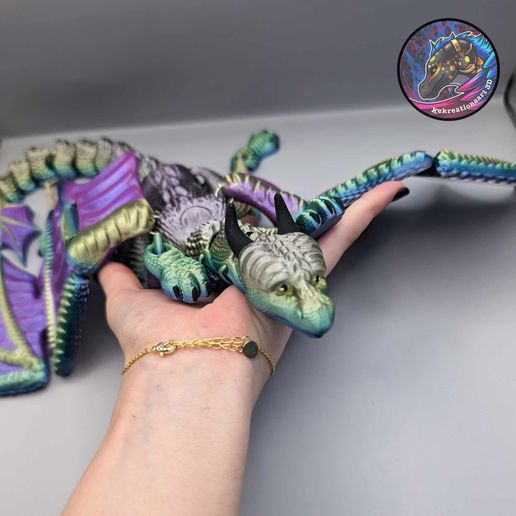 🐉 Flexi Dragon Finger Arm Puppet・ STL File for 3D printing・Cults