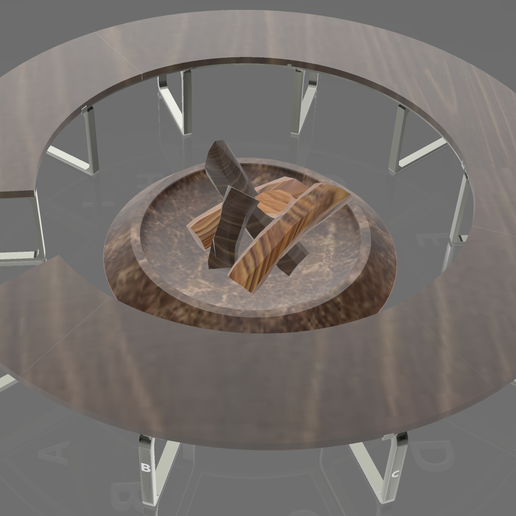 🔥 Fire pit - Camping fire - Scale 1:10・Free STL File for 3D printing・Cults