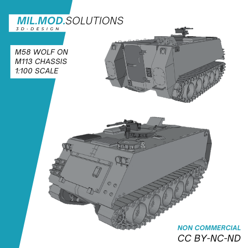 🐺 M58 Wolf on M113 Chassis USA NATO Tabletop・ STL File for 3D printing ...