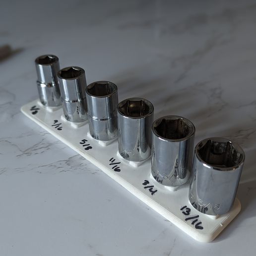 🧰 1/2 INCH SOCKET HOLDER (6 SOCKETS)・ STL File for ・Cults