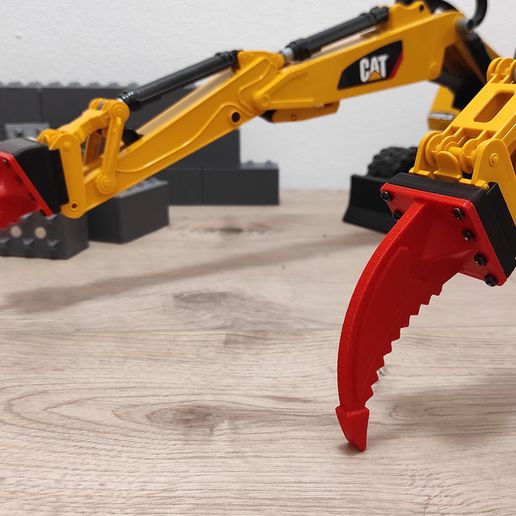 🚜 Ripper for Excavator - scale 1:16・ STL File for 3D printing・Cults