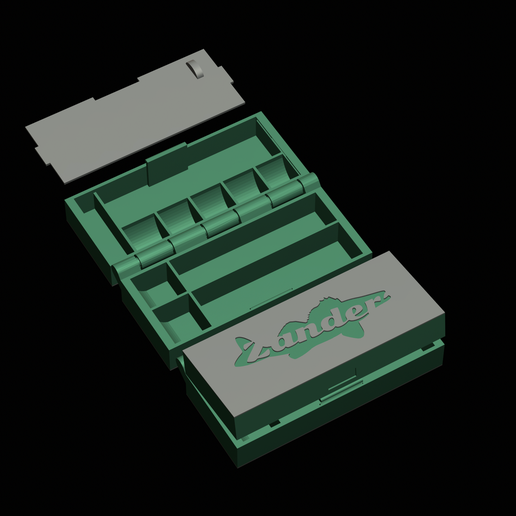 📦 zander box for fishing tools / print in place・Free STL File for ・Cults
