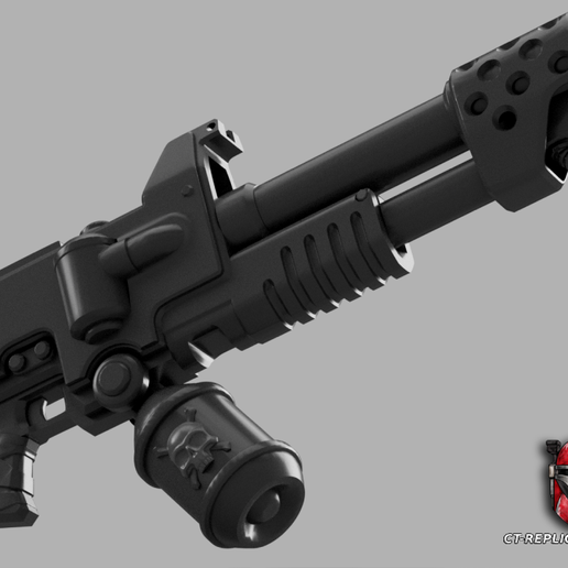 🎭 Imperial Flamer Bolter SM2 3D print files Replica Cosplay 3D print ...