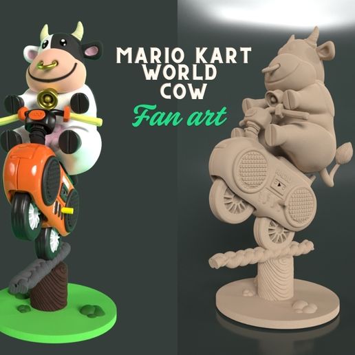 🗺️ Mario kart world cow・Archivo 3D para Impresión 3D y Mecanizado CNC ...