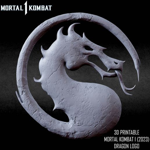 Archivo STL 3D IMPRIMIBLE MORTAL KOMBAT MK1 2023 DRAGON LOGO 🐉 (OBJ ...