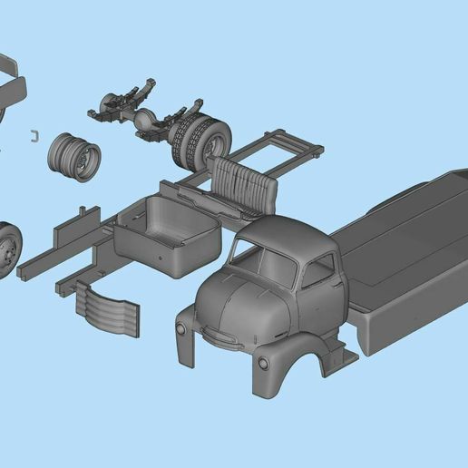 🚕 3d print Custom Hauler Cab Over Engine Ramp Tow Truck COE・ 3D File ...