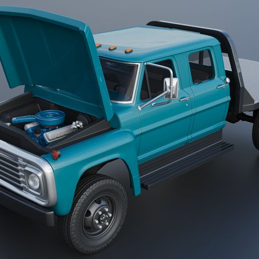 🚕 F-750 Crew Cab 1971・ 3D File for 3D printing・Cults