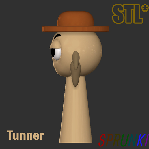 Archivo STL Sprunki Incredibox Tunner STL 3D Personaje Fanart 🧸 ・Design ...