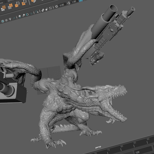 🐉 Armed Battle Mecha Dragon・ 3D File for 3D printing・Cults