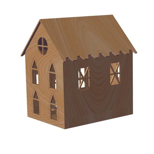🏠 Laser cut house model・ STL File for ・Cults
