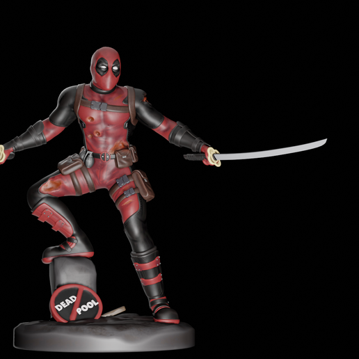 👾 Realistic Deadpool Low Poly 3D Model - Fully Textured Printable Model ...