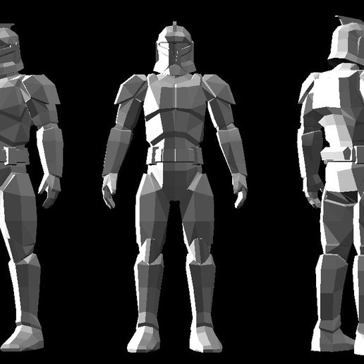 ⭐ Low polygon star wars Clone trooper model・ STL File for ・Cults