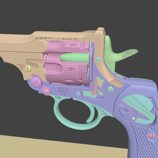 🧸 Webley MK VI Cutaway : The Armory Shelf・ STL File for 3D printing・Cults