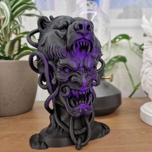 🐻 Oni Bear Statue・ STL File for 3D printing・Cults