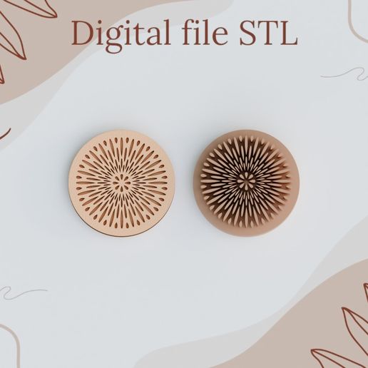 💎 STL Digital Files for Polymer Clay Stamp | 3D Printable texture stamp ...