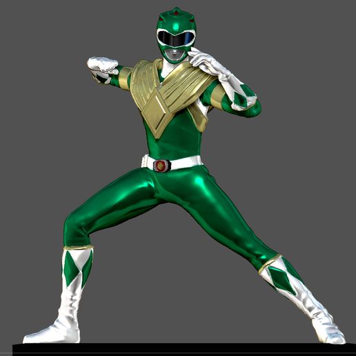 👾 GREEN RANGER TOMMY OLIVER MIGHTY MORPHIN POWER RANGERS CHARACTER 3D ...