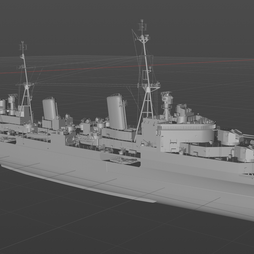 🚢 British cruiser "Hector" 3D model material・ OBJ File for 3D printing ...