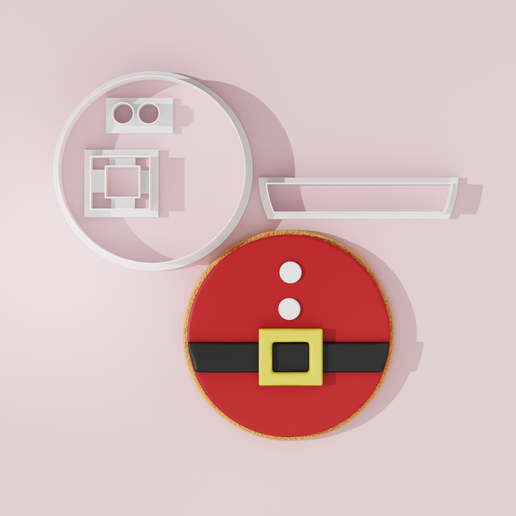 STL file Santa Belt Cookie Cutter 🎅 ・3D printer model to download・Cults