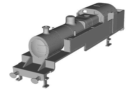 🚕 LMS Fowler 2-6-4T Original with modified cab 1/43 scale・ 3D File for ...